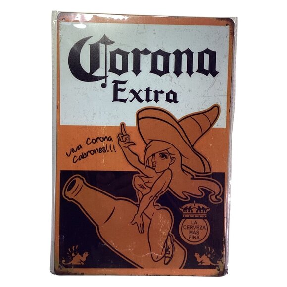 Flow | Art | Corona Extra Media Golden Era Pin Up Art Tin 2x 8 Sign Art ...